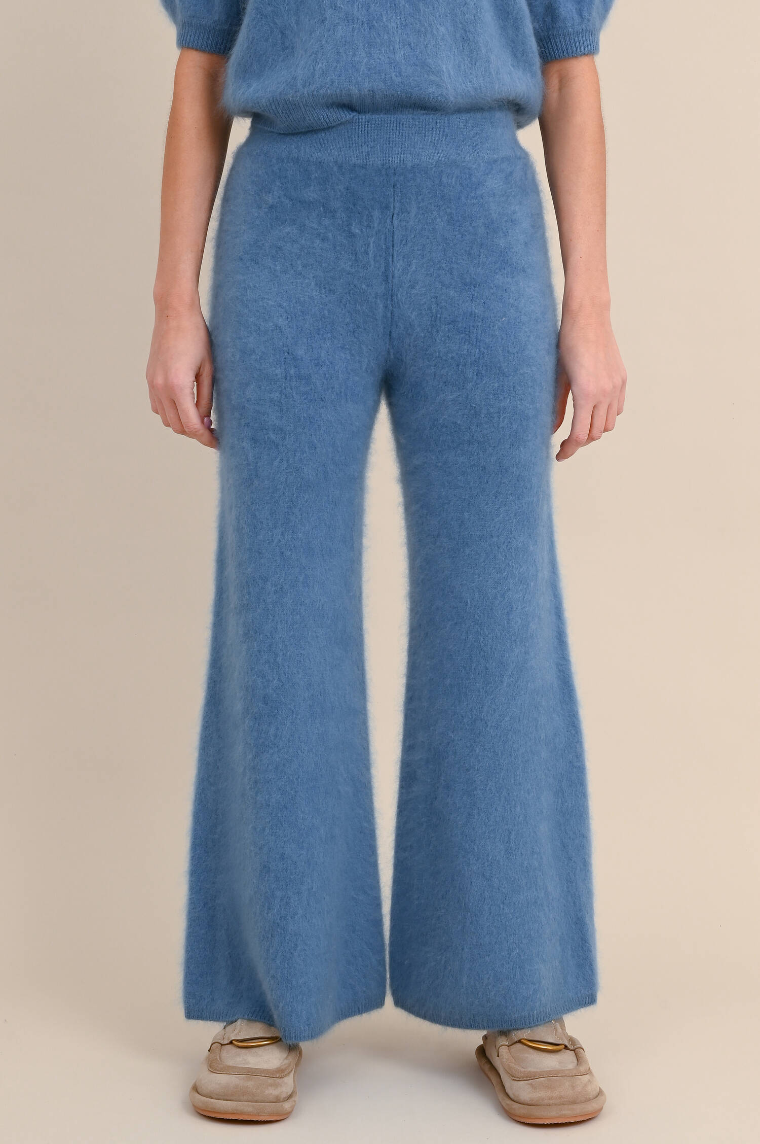 Brushed Cashmere Hose ELLERY in Mittelblau