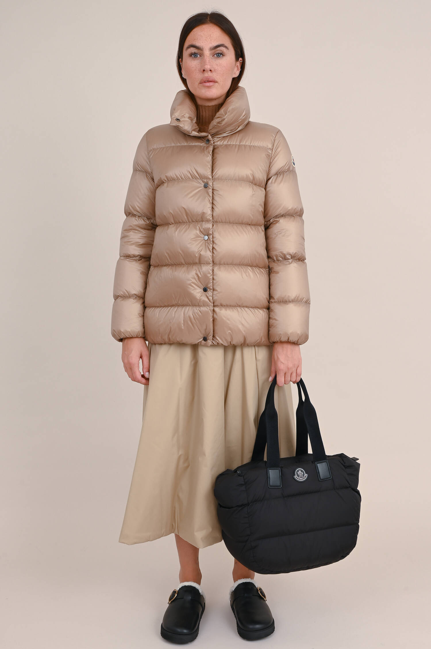 Daunenjacke COCHEVIS in Dunkelbeige